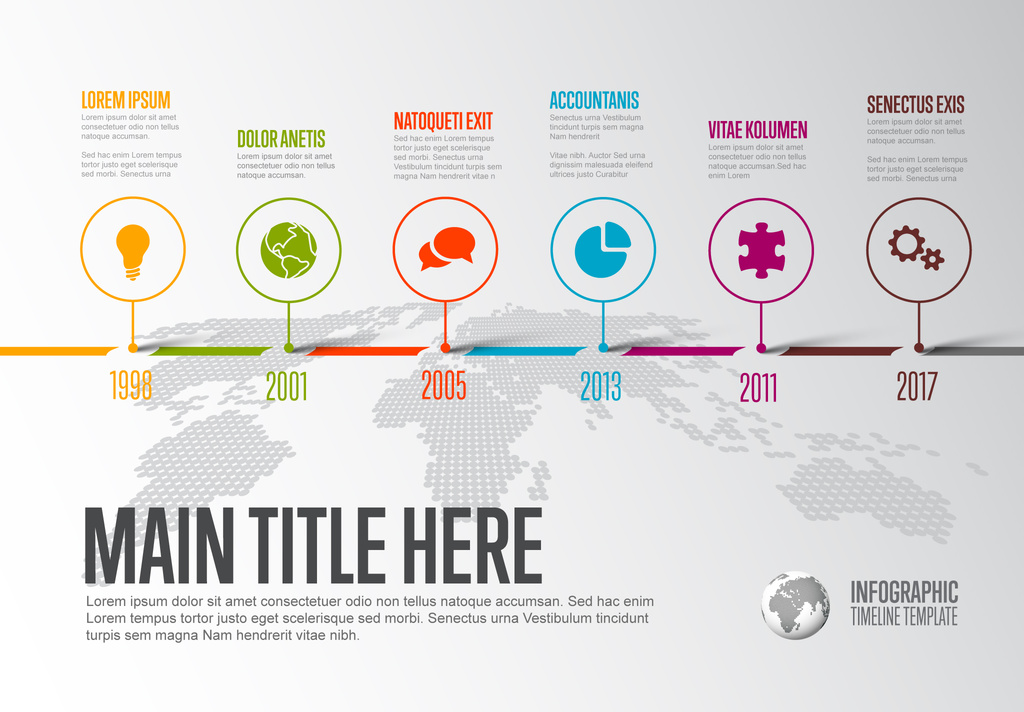 Infographic Timeline Map