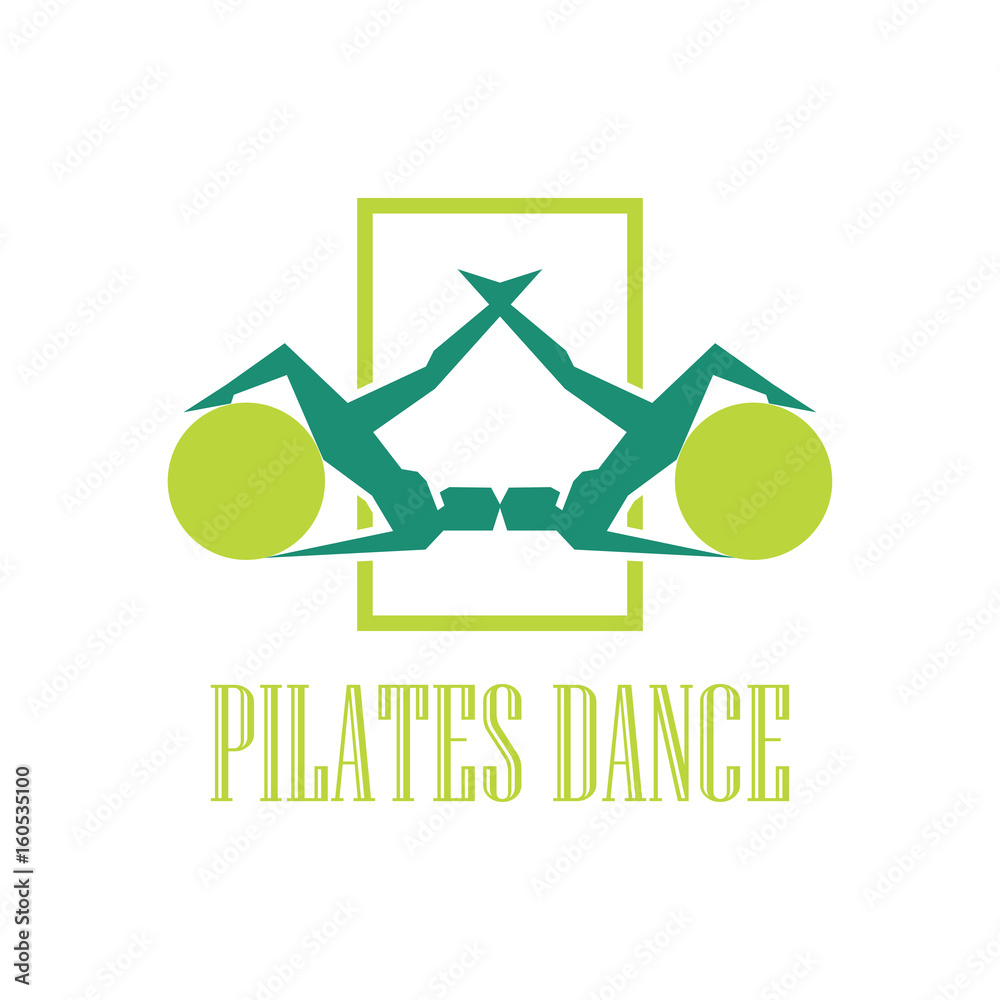 pilates logo for pilates school, pilates studio. vector illustration ...