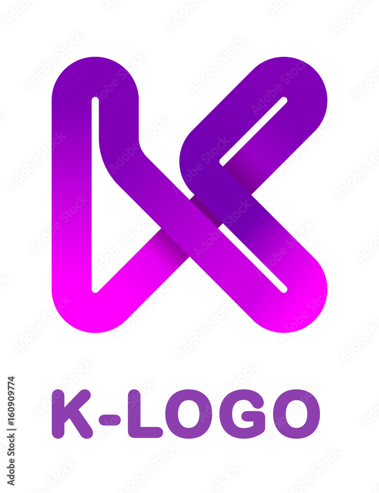 Abstract letter K - creative logo. Logo for corporate identity of ...