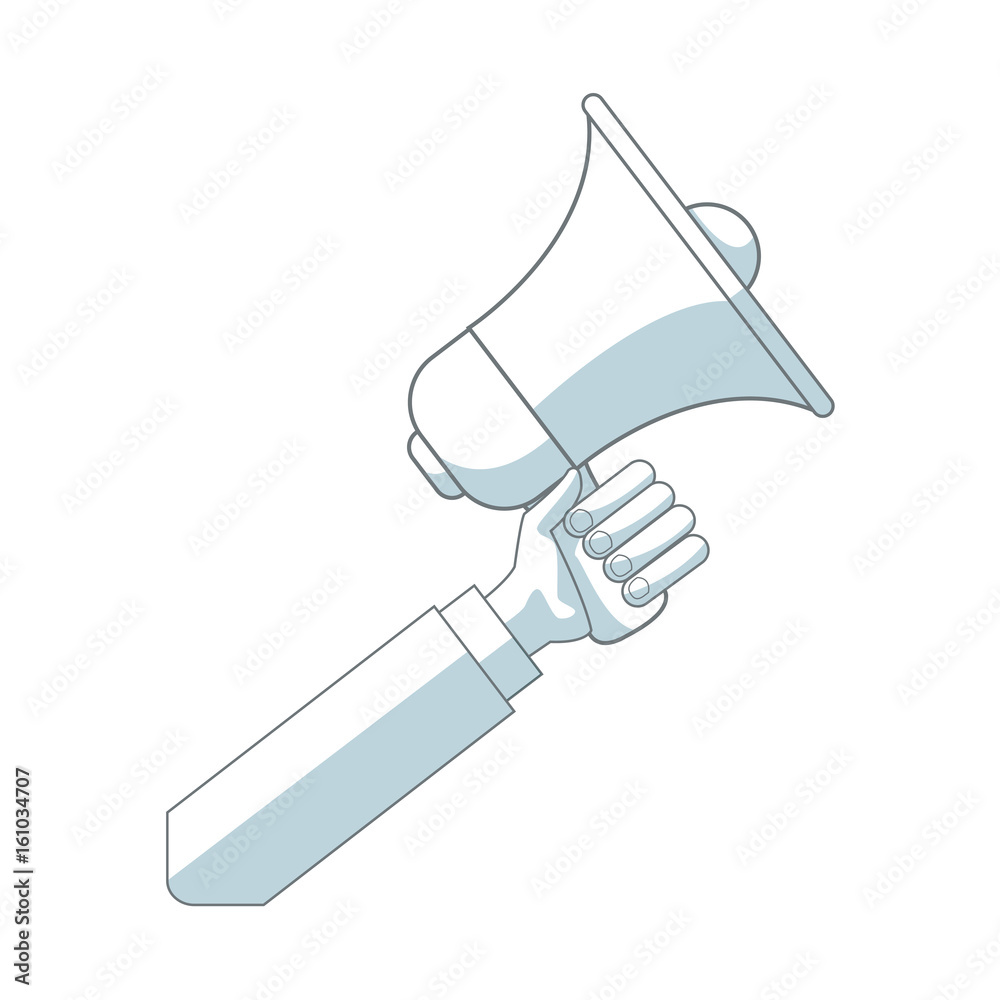 hand holding speaker loud marketing business vector illustration Stock ...