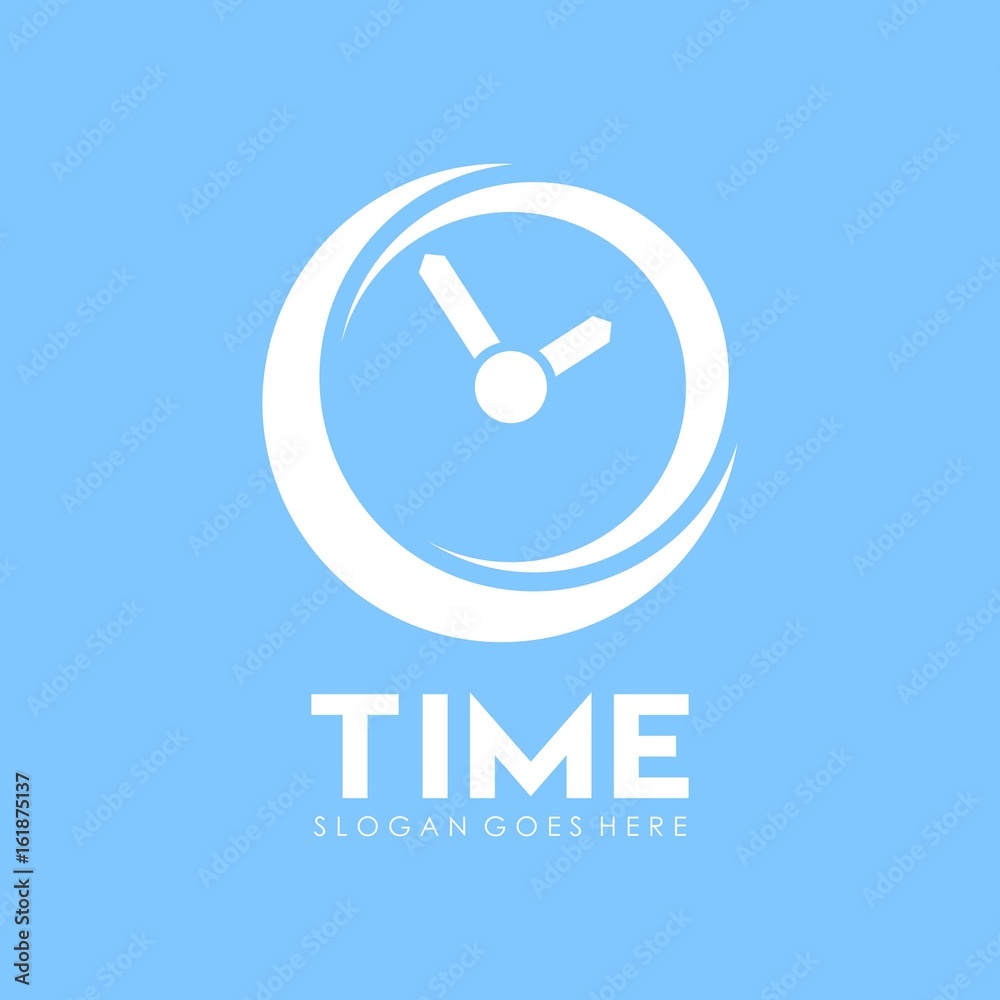 Time and alarm clock logo design vector Stock Vector | Adobe Stock