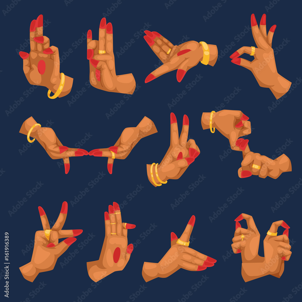 India woman hands with namaste mudra on white background sign and ...