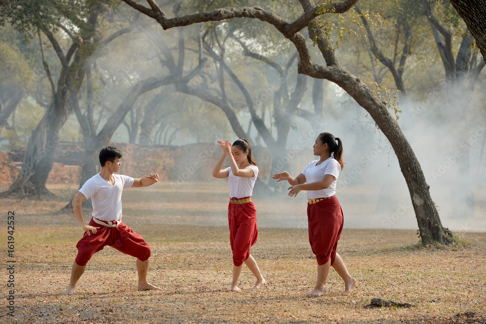 The Pantomime Thailandtrianing Thai Dance To Younger Generationsbeautiful Young Girl Thai