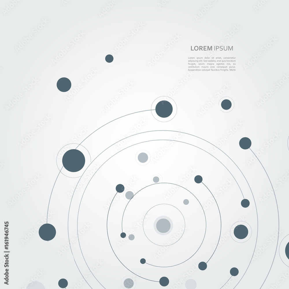 Connect circle background. Vector page template Stock Vector | Adobe Stock