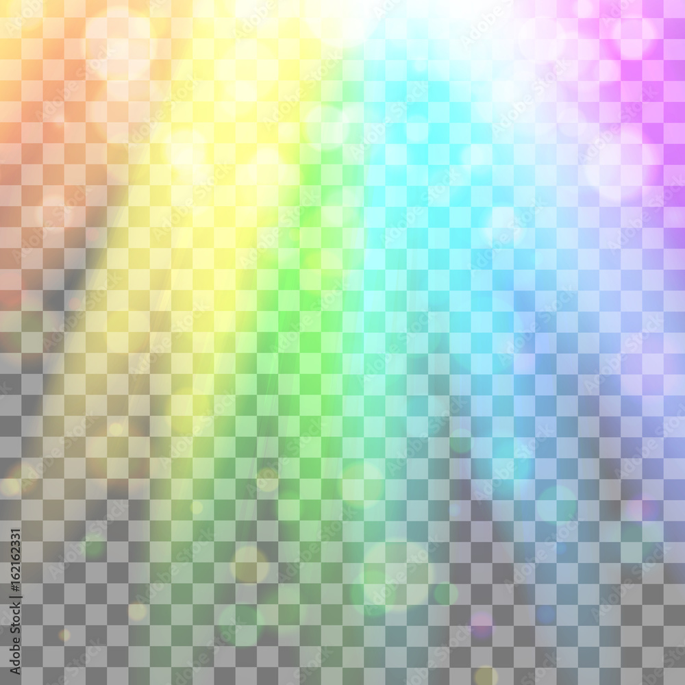 Image vectorielle Stock Colorful glowing light. Rainbow rays. Rainbow vector. Glaring effect ...