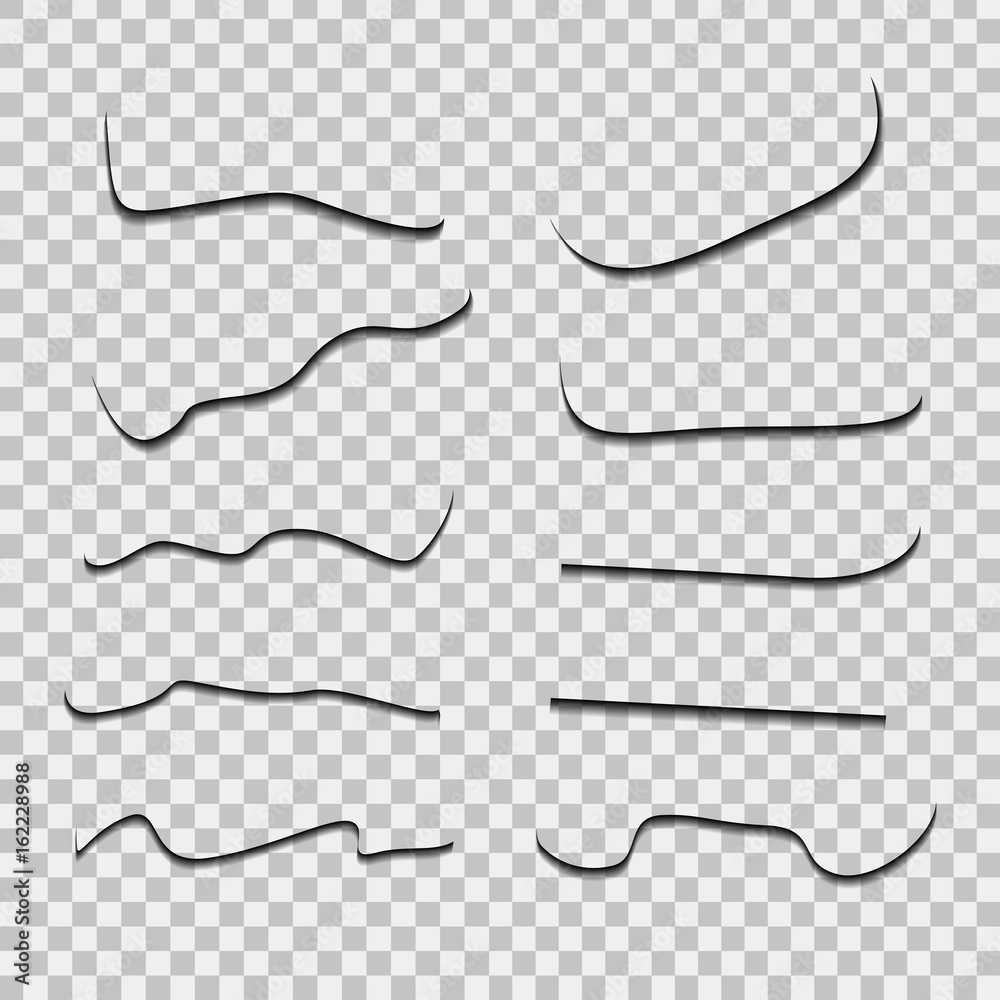 Vector isolated realistic paper cuts on the transparent background ...