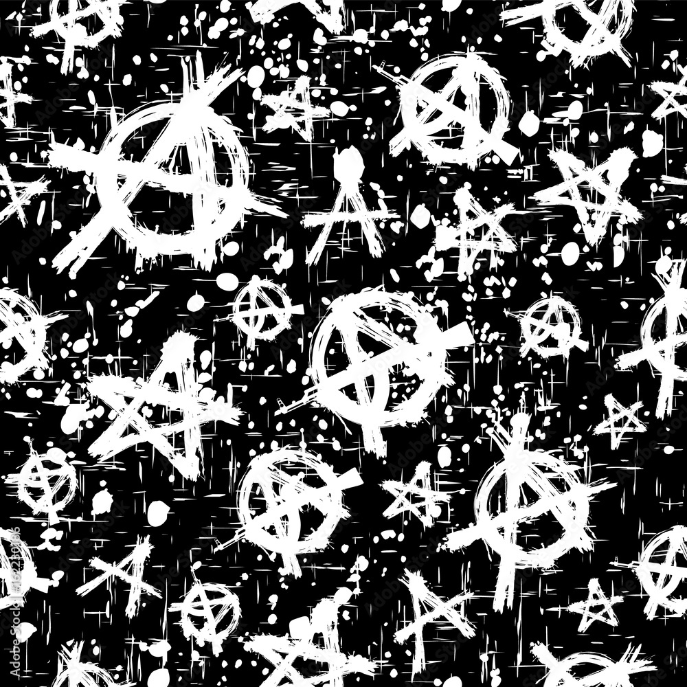 black_white_anarchy_background Stock Vector | Adobe Stock