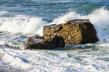 Boulder In The Ocean Free Stock Photo - Public Domain Pictures