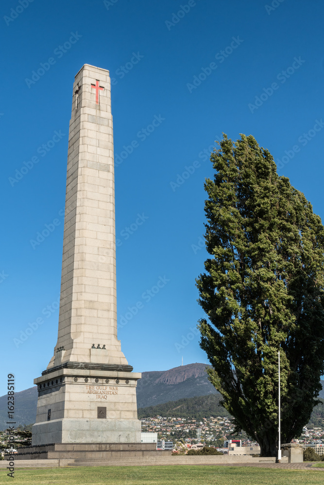 Hobart, Australia - March 19. 2017: Tasmania. Closeup of tall white ...