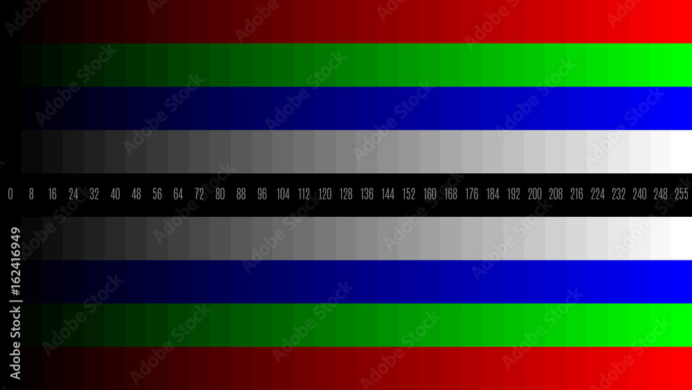 8K 7680x4320 TV RGB gradient television test pattern to adjust the ...