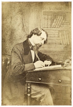Charles Dickens At Writing Desk Free Stock Photo - Public Domain Pictures