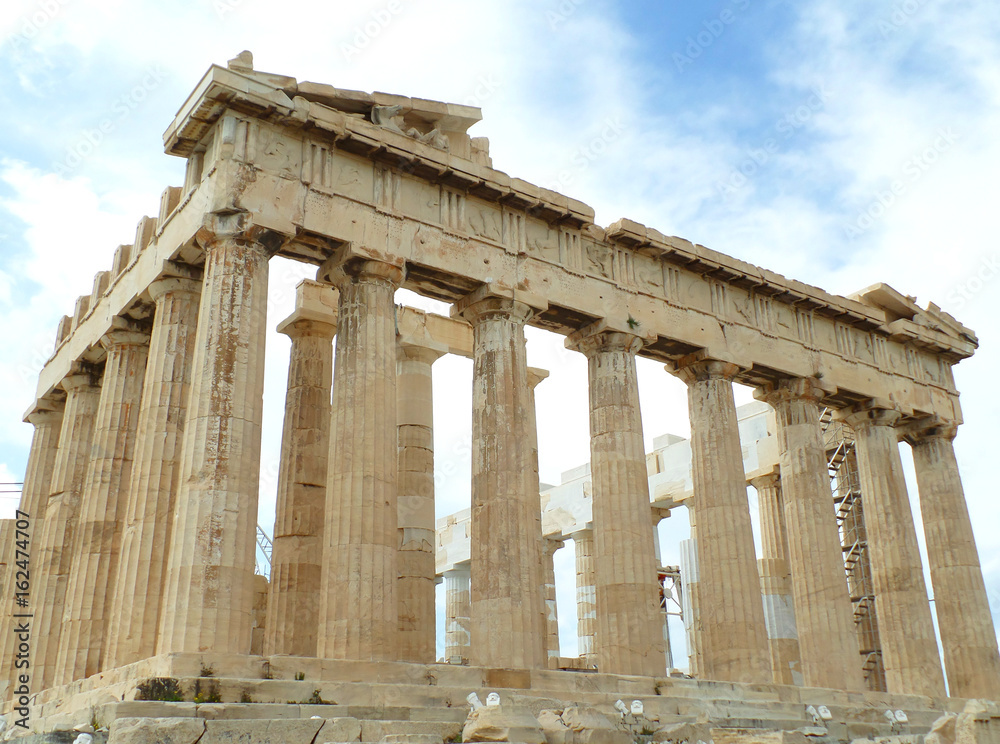 Stock-Foto „The Parthenon, Ancient Greek Temple Dedicated to Goddess Athena, on the Acropolis of ...