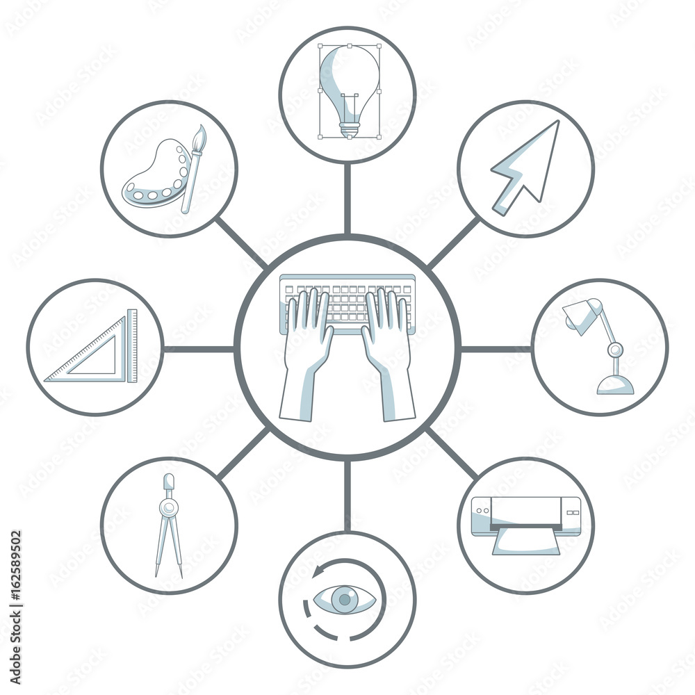 white background with silhouette color sections shading of hand humans ...