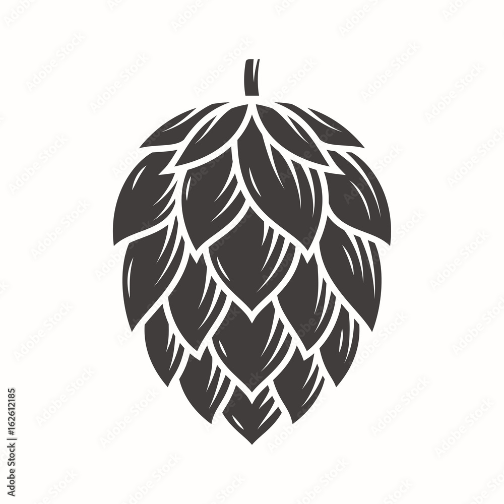 Hop emblem icon label logo. Vector illustration. Stock Vector | Adobe Stock
