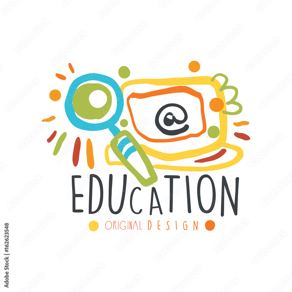 Education label original design, back to school logo graphic template ...