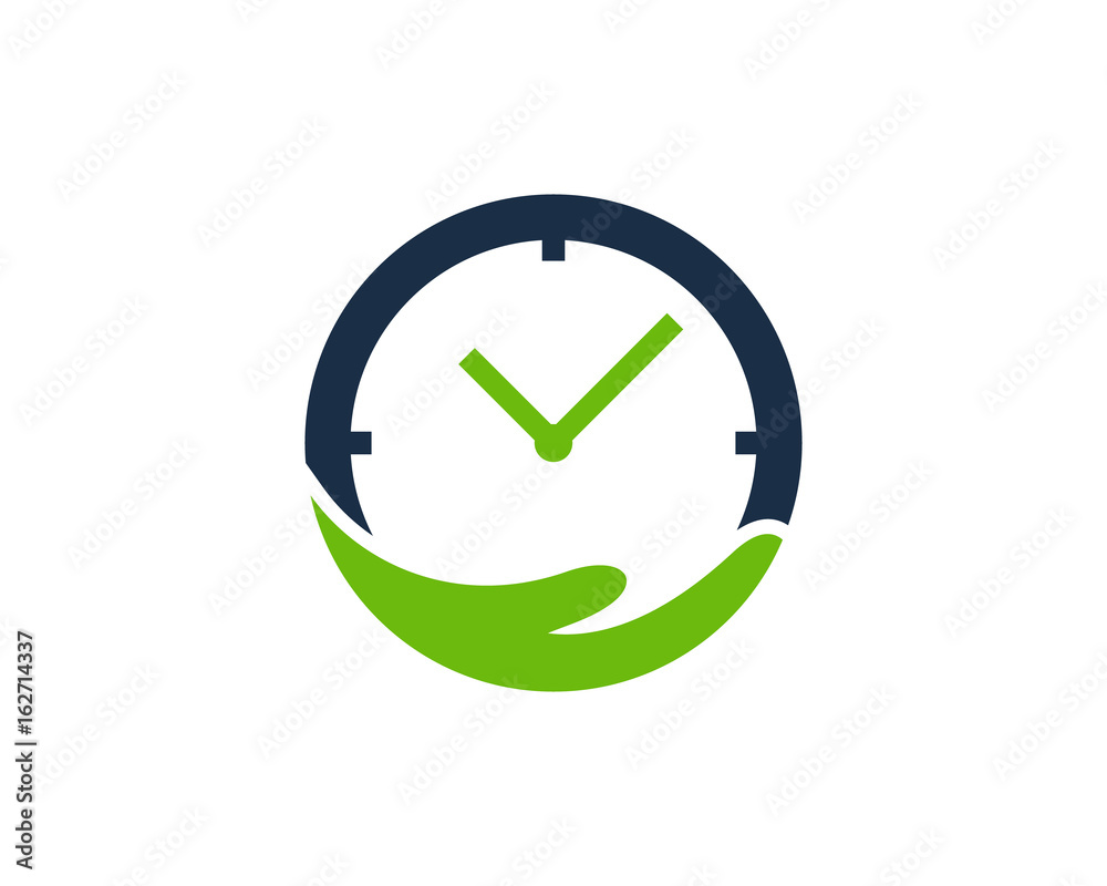 Care Time Icon Logo Design Element Stock Vector | Adobe Stock