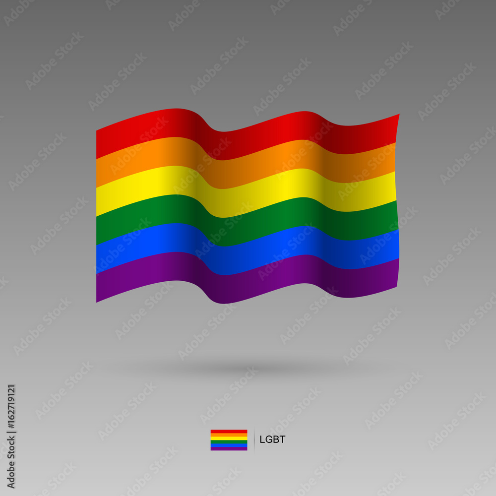 Flag of the LGBT community with correct color scheme. Rainbow gay pride ...