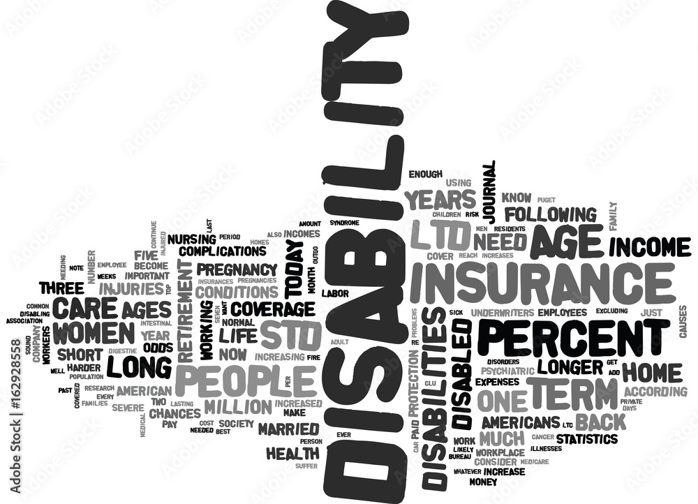 WHY DISABILITY INSURANCE IS SO IMPORTANT TEXT WORD CLOUD CONCEPT Stock ...
