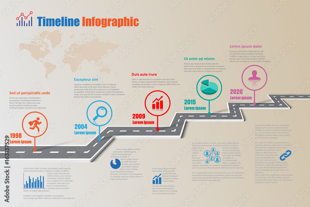 Design template, road map timeline infographic brochure diagram ...