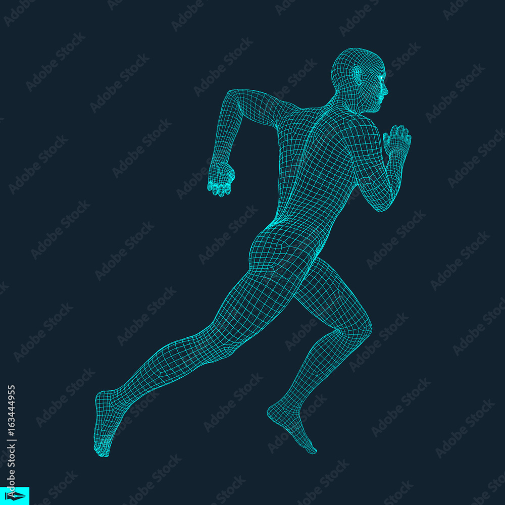 3d Running Man. Design for Sport, Business, Science and Technology ...
