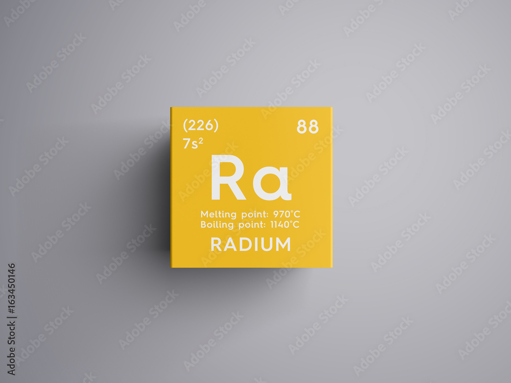 Radium. Alkaline earth metals. Chemical Element of Mendeleev's Periodic ...