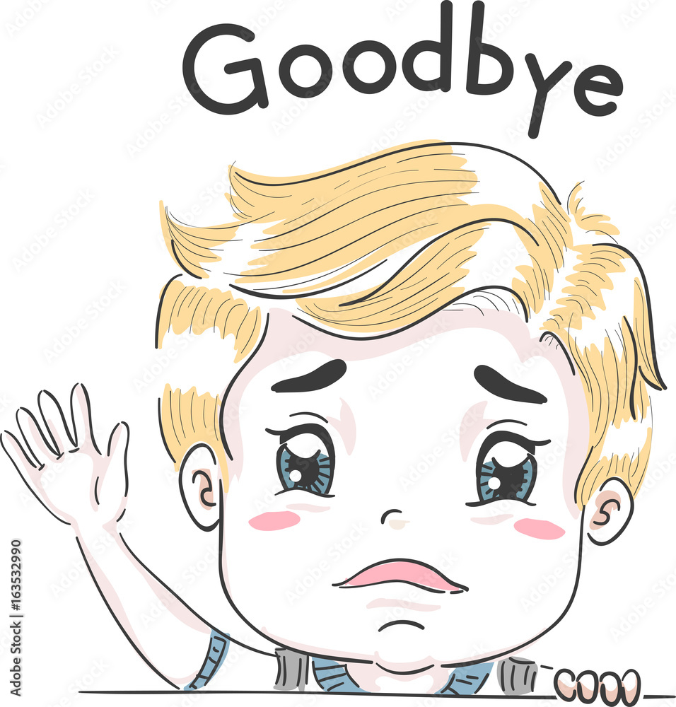 Sad Wave Goodbye Clipart