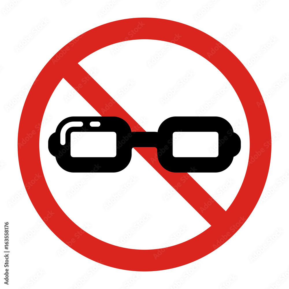 No glasses sign. Vector illustration. Stock Vector Adobe Stock