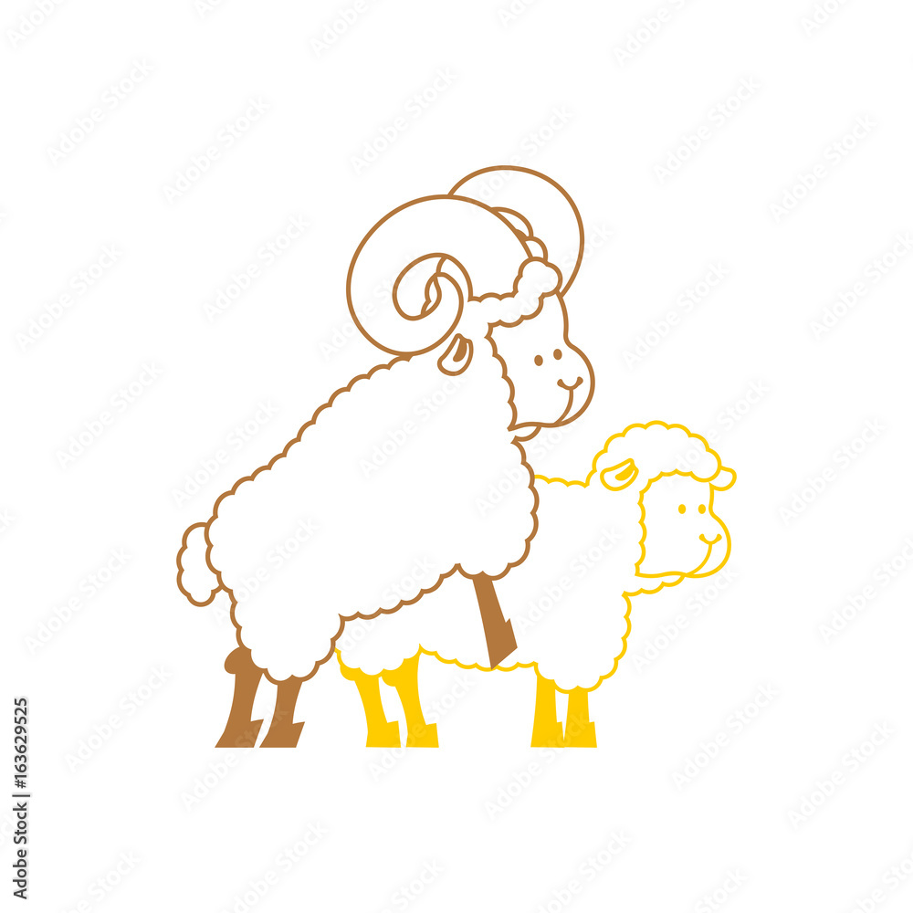 Sheep sex. Fasrm animal intercourse. Animals reproduction Stock Vector ...