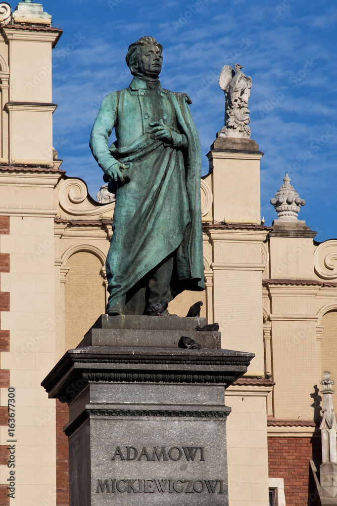 Adam Mickiewicz Monument in Krakow. Is one of the best known bronze ...