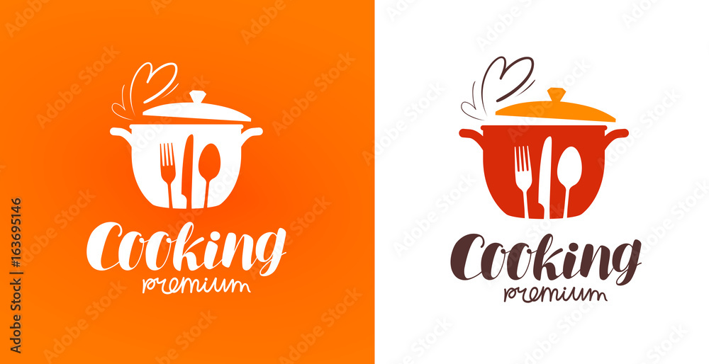 Cooking, cuisine, cookery logo. Restaurant, menu, cafe, diner label or ...