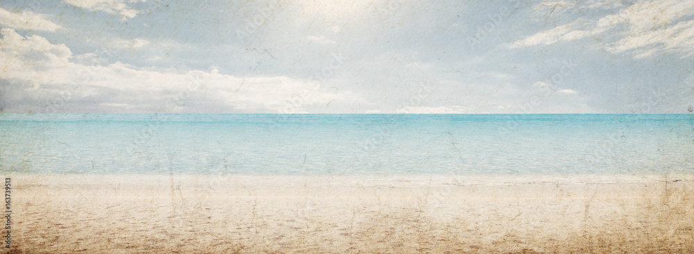 Tropical vintage beach landscape Stock Photo | Adobe Stock