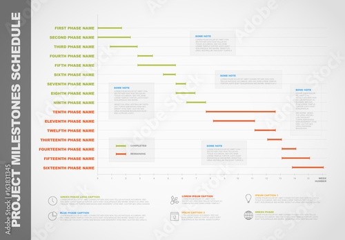 Horizontal Timeline Chart Infographic 2. Buy this stock template and ...