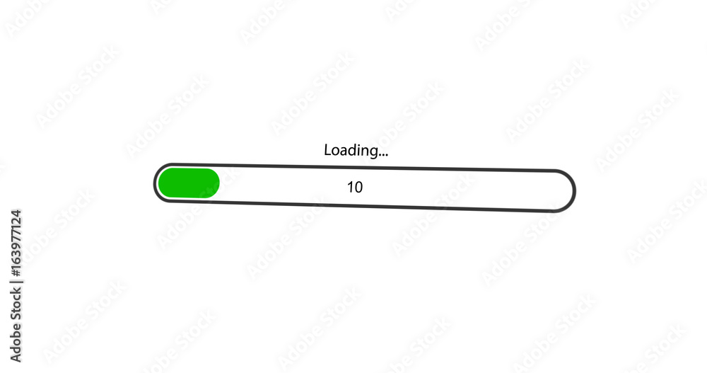 modern green loading bar on white background Stock Photo | Adobe Stock