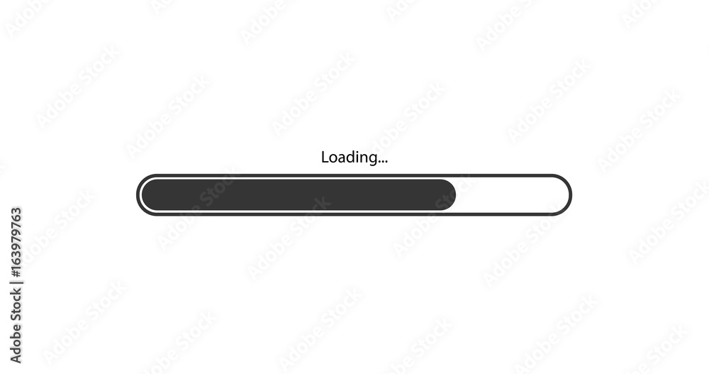 vector modern black loading bar on white background Stock Vector ...