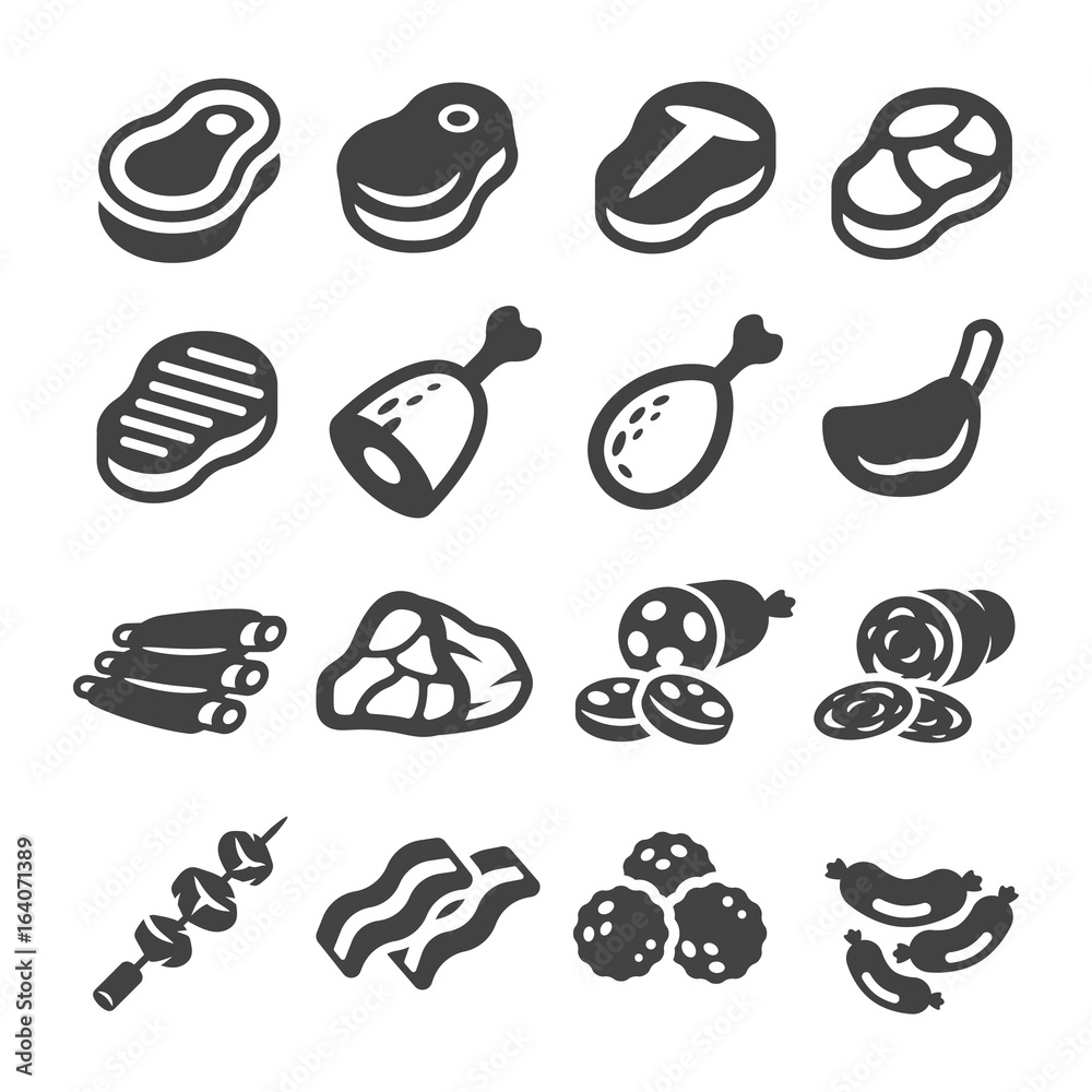 meat icon Stock Vector | Adobe Stock