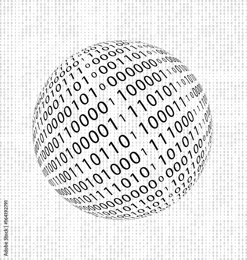 binary code ball Stock Vector | Adobe Stock
