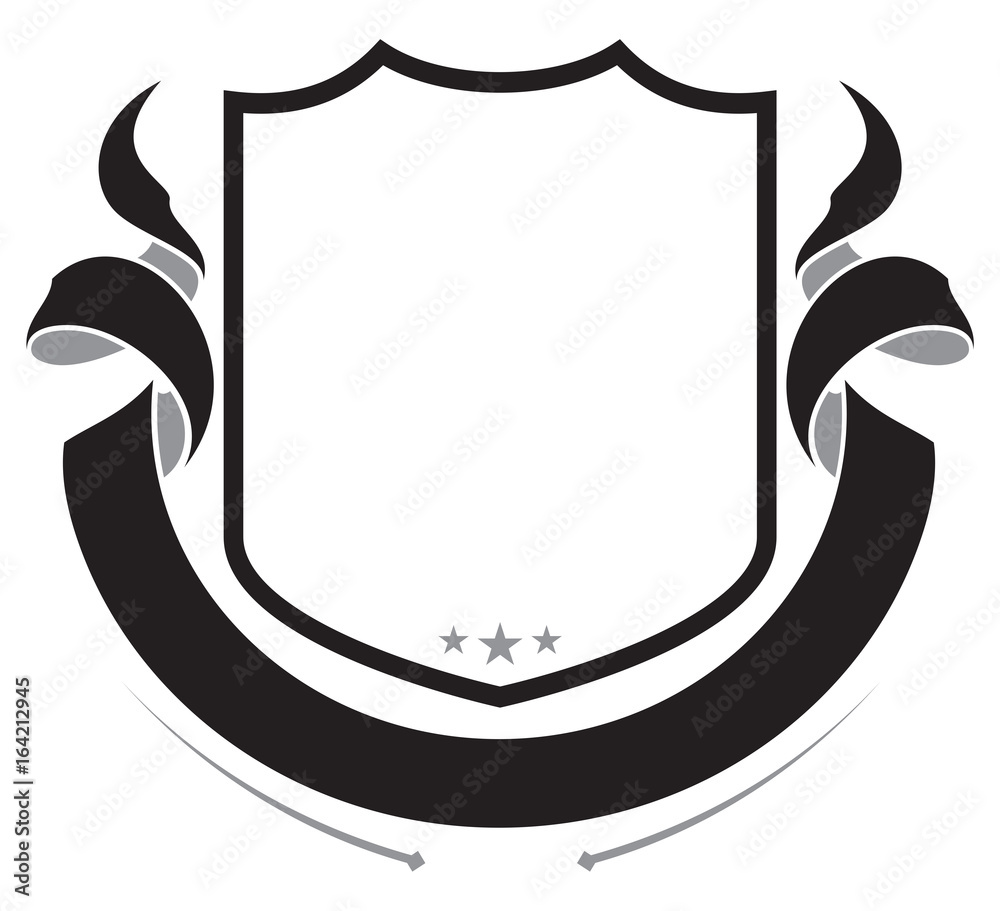 Shield and banner for your coat of arms Stock Vector | Adobe Stock