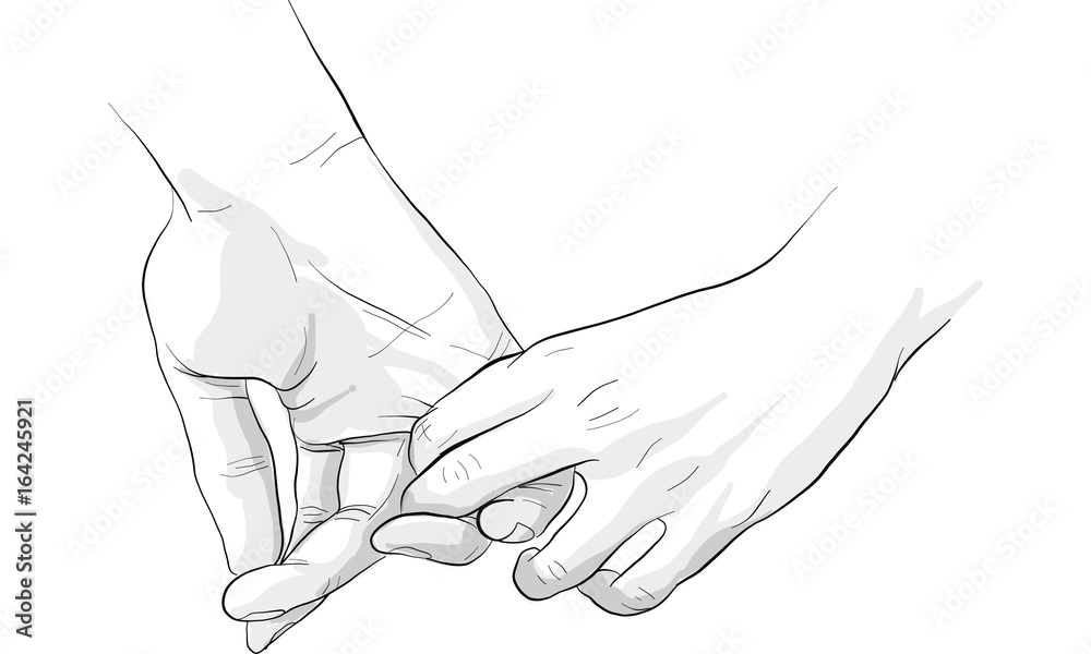 hand holding hand vector Stock Vector | Adobe Stock