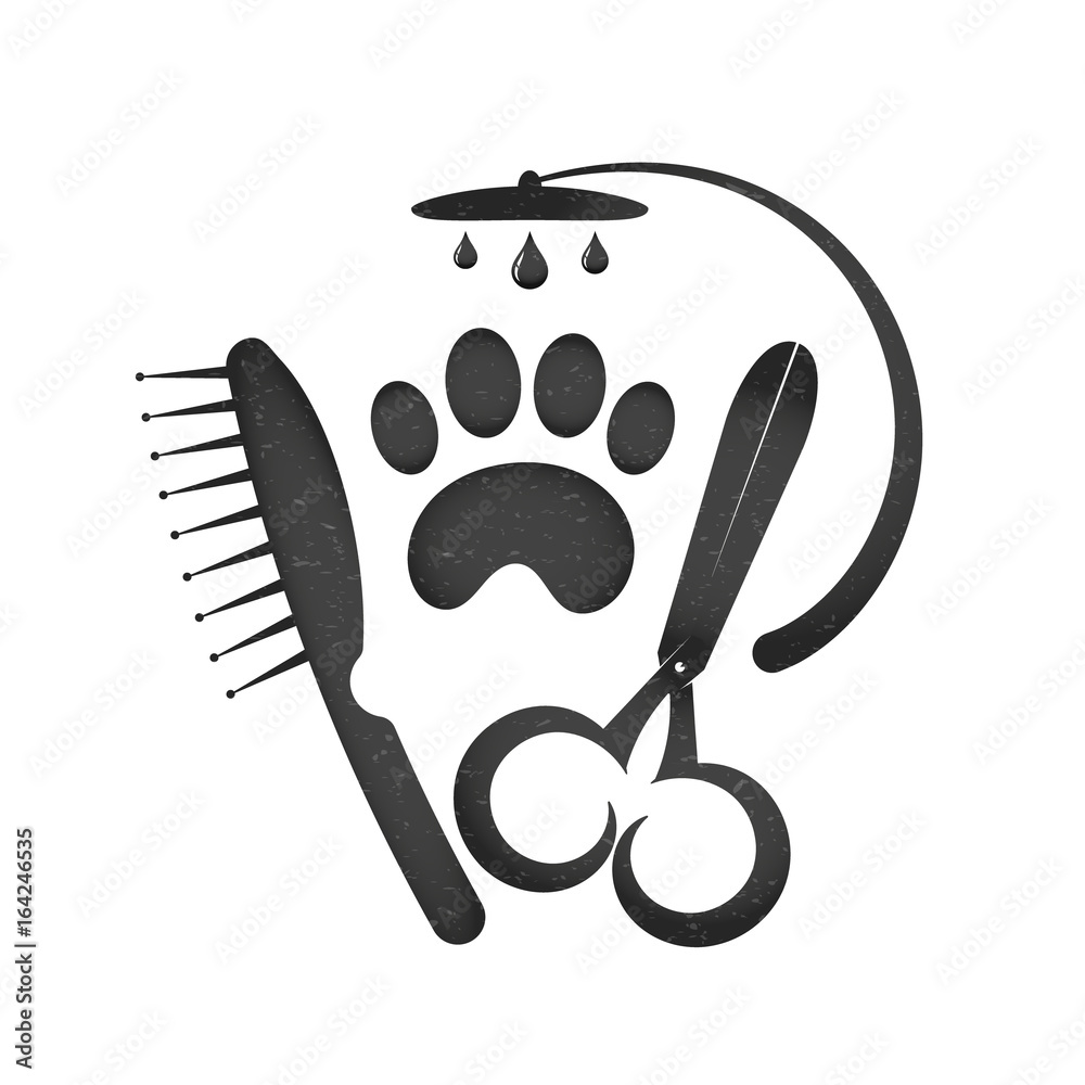 Symbol for a hairstyle of dogs Stock Vector | Adobe Stock