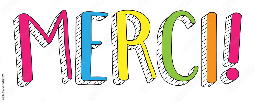 Carte "MERCI" Stock Vector | Adobe Stock