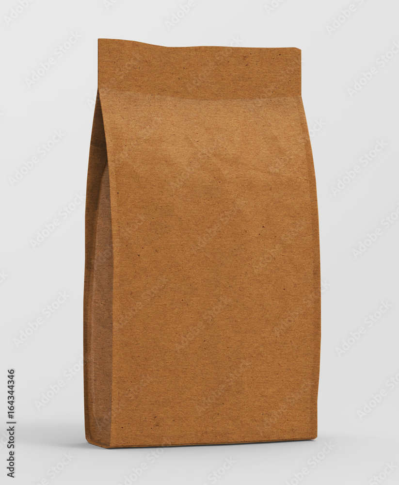 Stock-Illustration „Blank recycle brown paper bag Food Stand Up Pouch ...