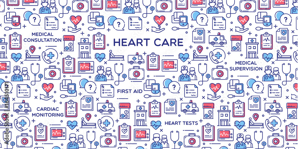 Heart Care Vector Illustration Stock Vector | Adobe Stock