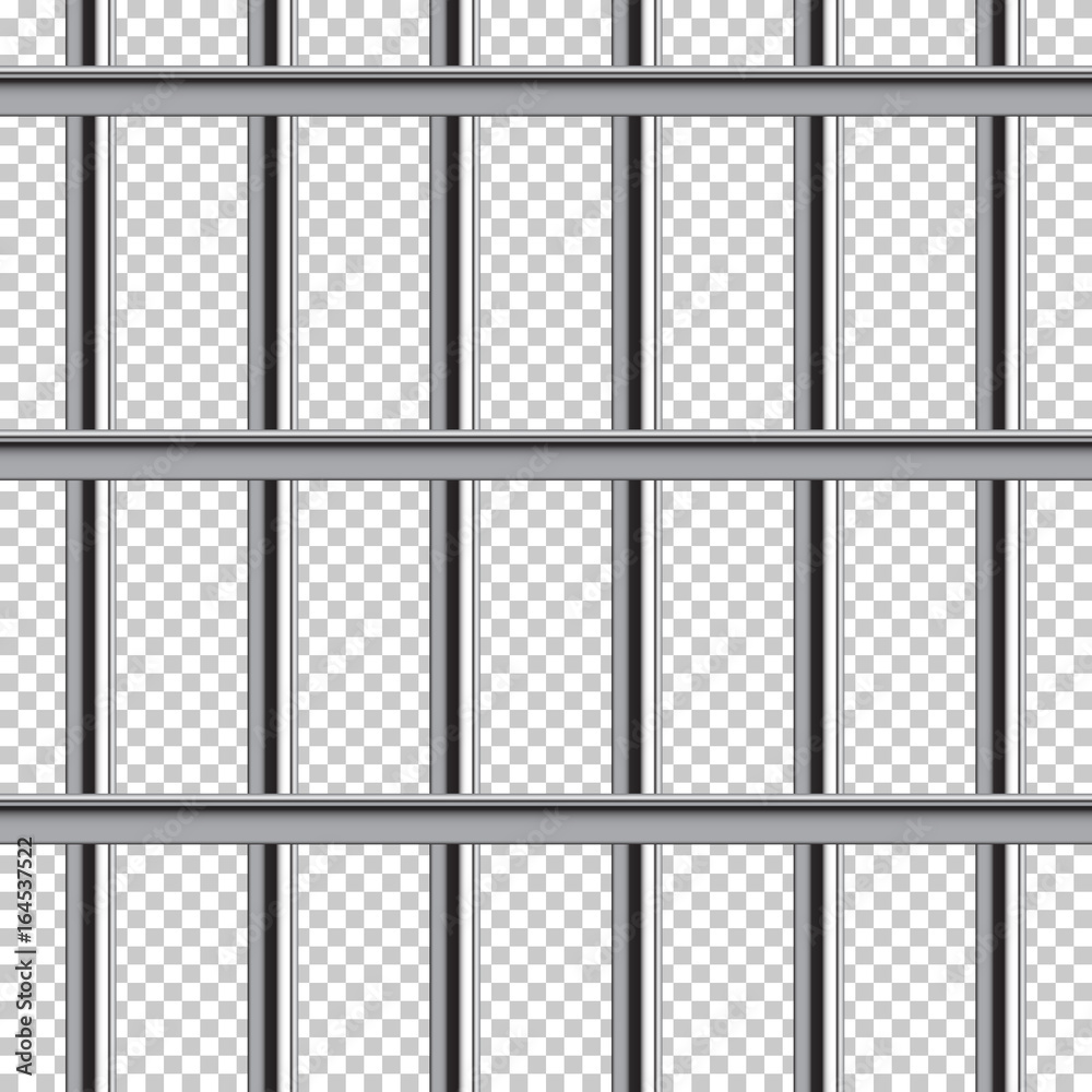 Prison bar seamless pattern. Vector realistic illustration isolated on ...