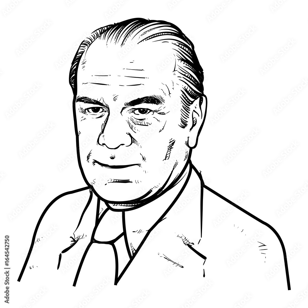 Gerald Ford Vector illustration, Gerald Ford Drawing outline, 38th U.S ...