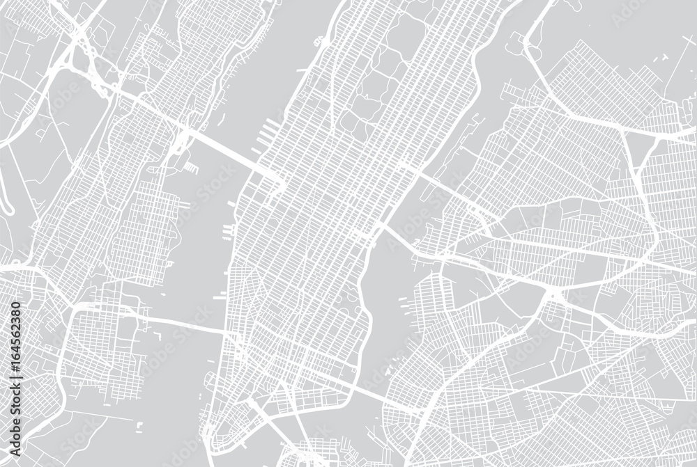 Vector city map of New York Stock Vector | Adobe Stock
