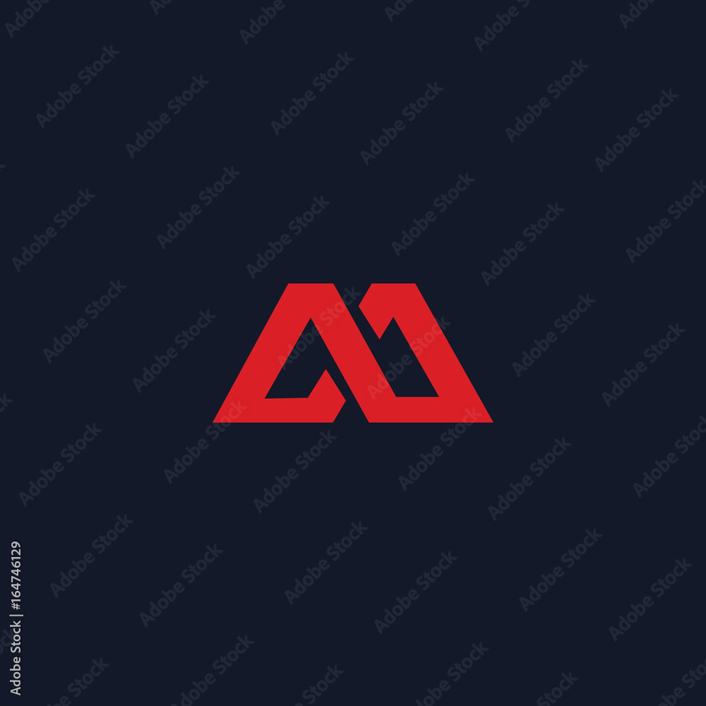 red letter m logo design concept template Stock Vector | Adobe Stock