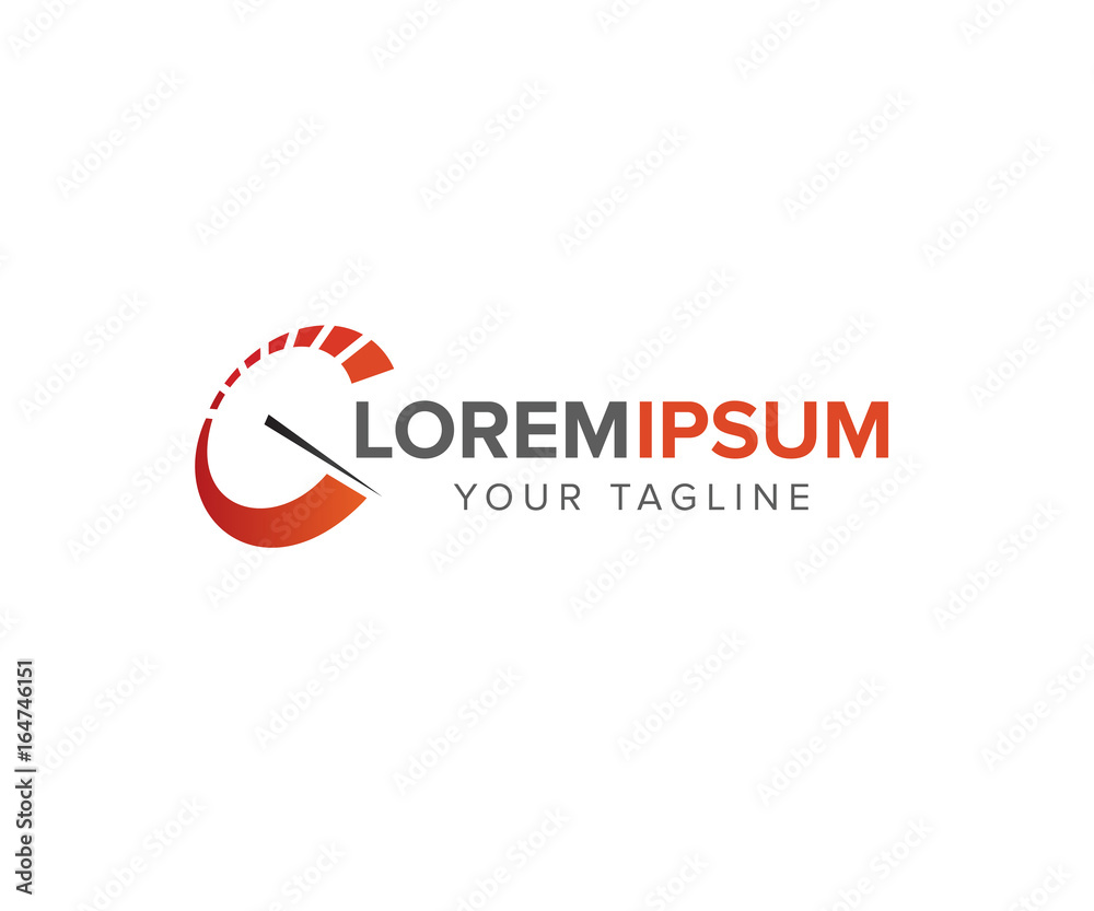 automotive tachometer logo design concept template Stock Vector | Adobe ...