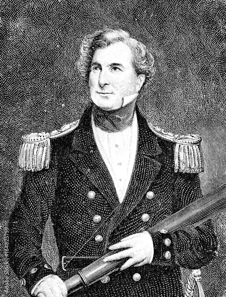 Stock-Illustration „Portrait of Captain Sir James Clark Ross British ...