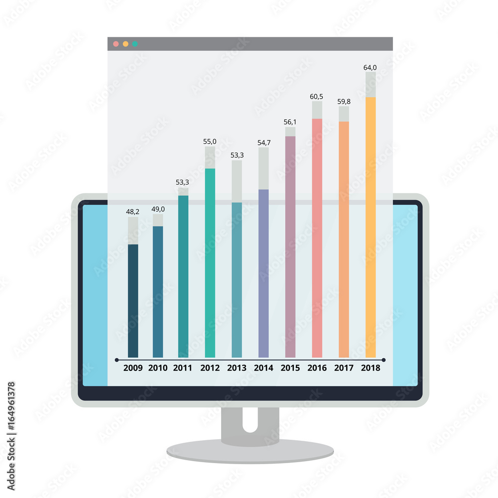 Stock-Vektorgrafik „Proportion scale chart graphic elements. Business ...