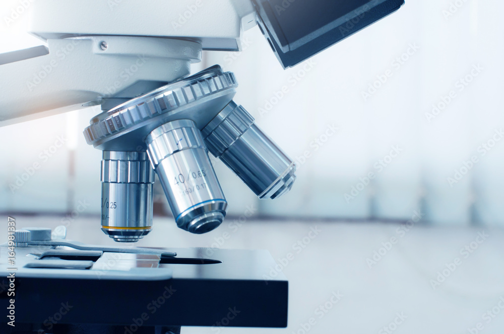 microscope in laboratory room Stock Photo | Adobe Stock